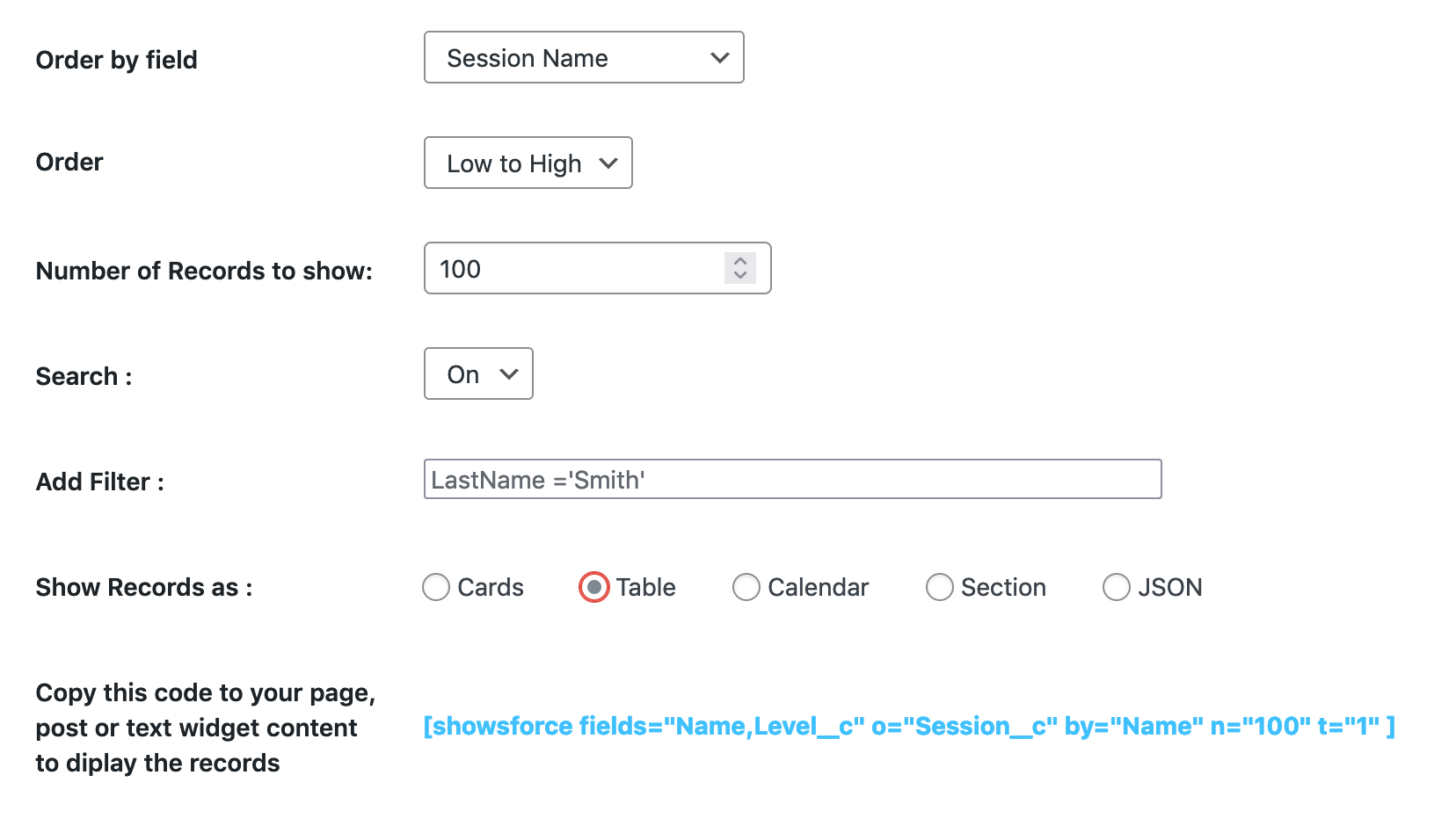 How to Show Salesforce on WordPress as Table, Calendar layouts